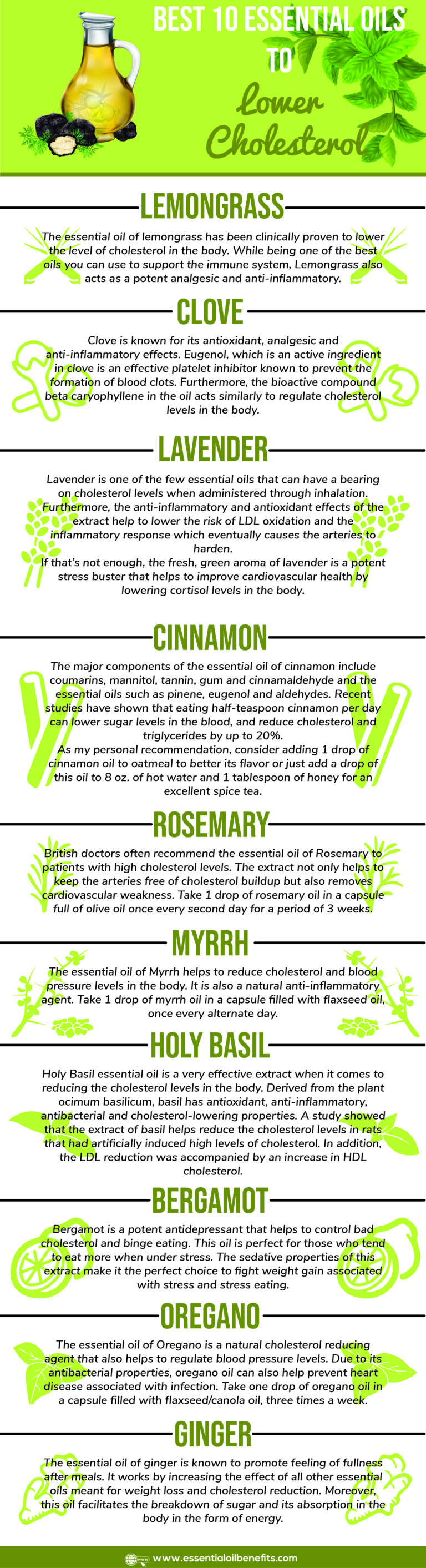 Best Foods & Essential Oils To Lower Cholesterol Naturally | Essential ...